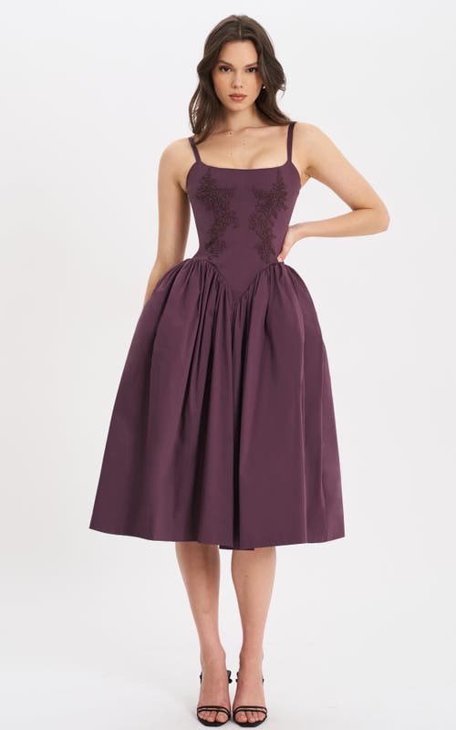 MISS CIRCLE Oakleigh Lace-Up Back Midi Dress